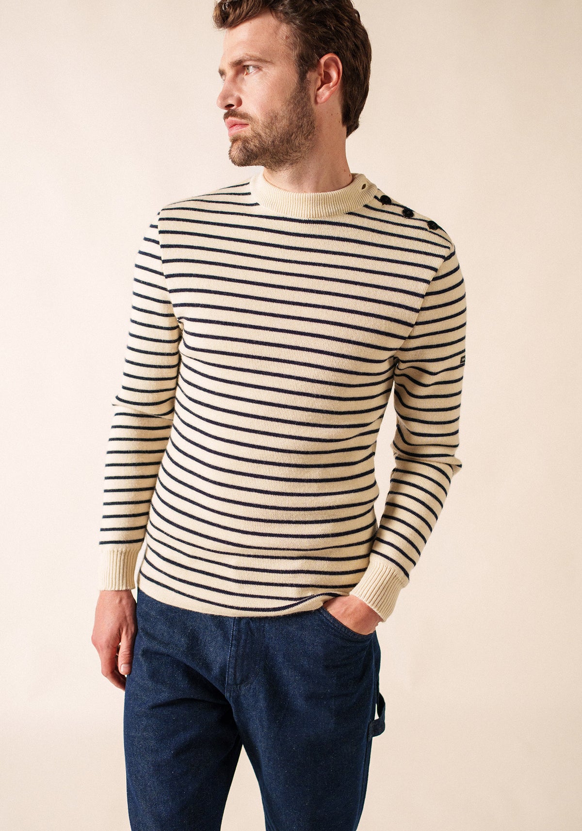 Matelot authentic striped sailor jumper slim fit, in pure new wool ...