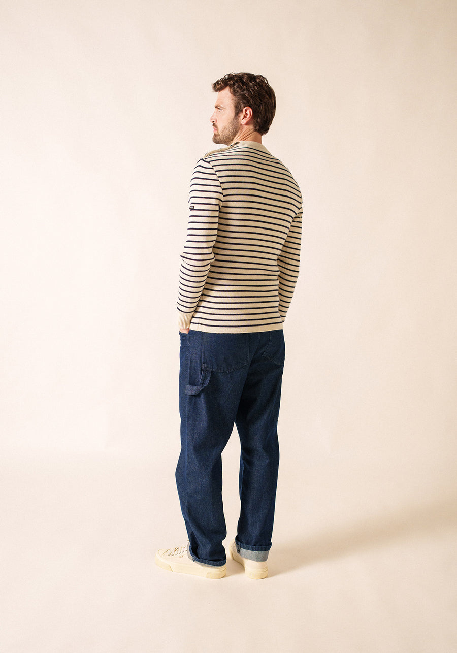 Matelot authentic striped sailor jumper slim fit, in pure new wool ...
