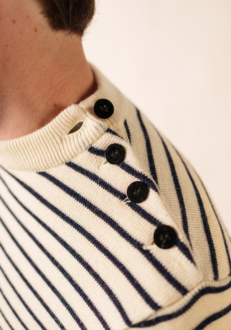 Matelot authentic striped sailor jumper slim fit, in pure new wool ...