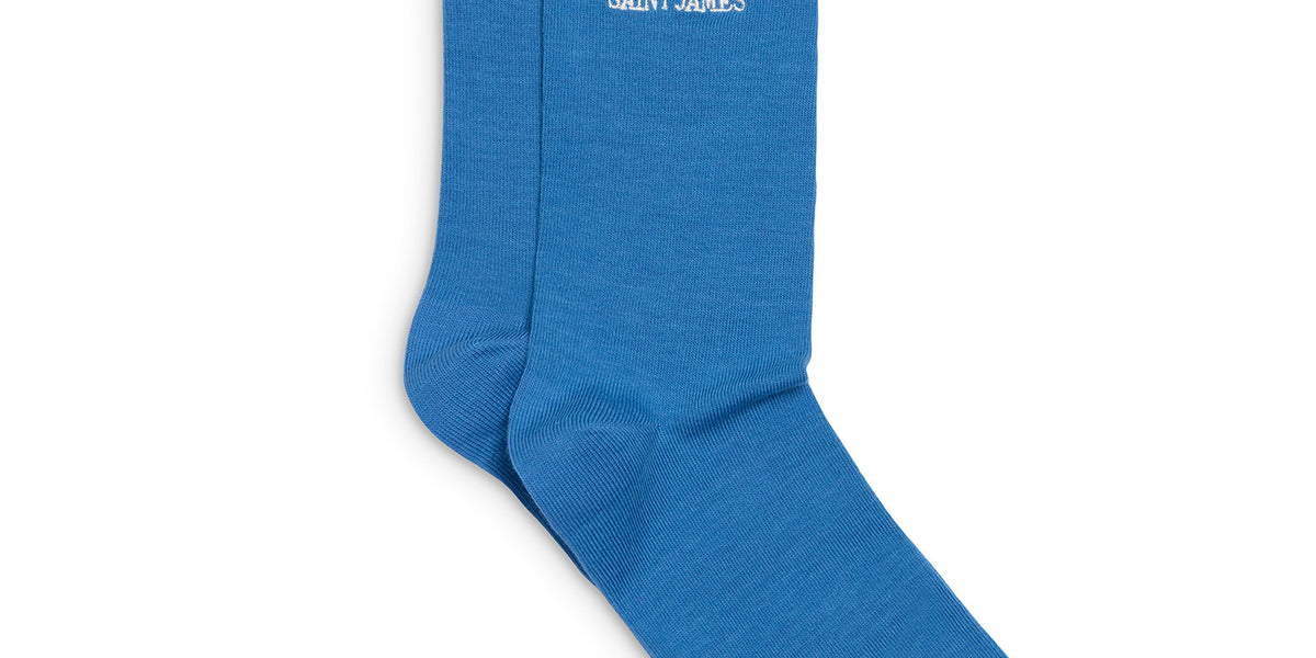 Plain socks with 'SAINT JAMES' embroidery in cotton jersey | SAINT ...