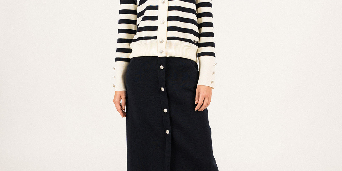 Rollet Striped Wool Cardigan SAINT JAMES x Romain Brifault | SAINT JAMES official website ...