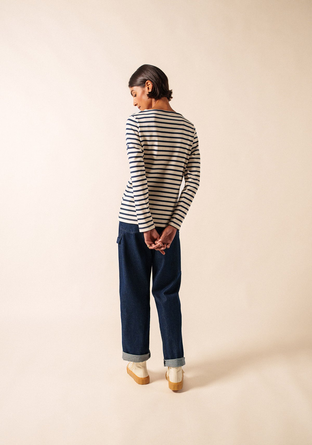 Meridame striped sailor shirt regular fit, in thick cotton | SAINT ...